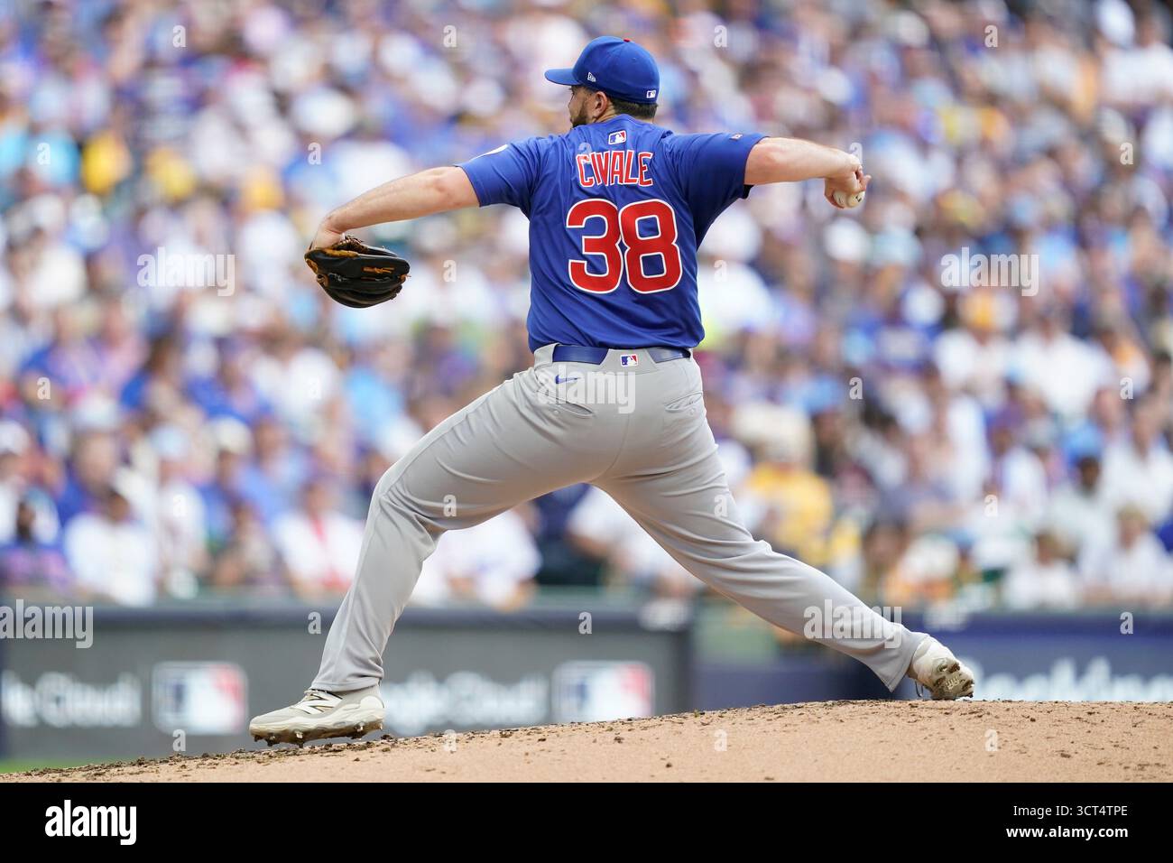 Chicago Cubs pitcher Aaron Civale (38) throws during the second inning ...