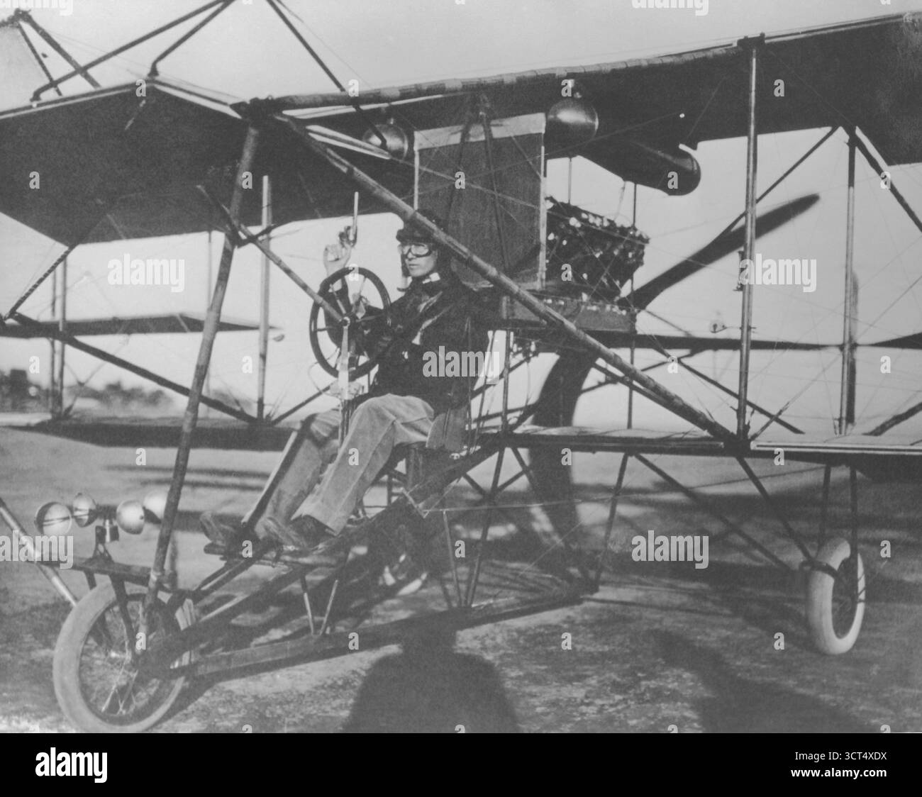 Pilot Glenn Martin sitting in the cockpit of his plane Stock Photo - Alamy