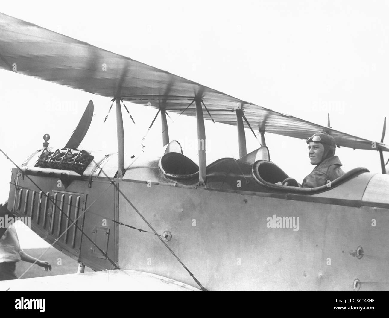 Man in the airplane Black and White Stock Photos & Images - Alamy