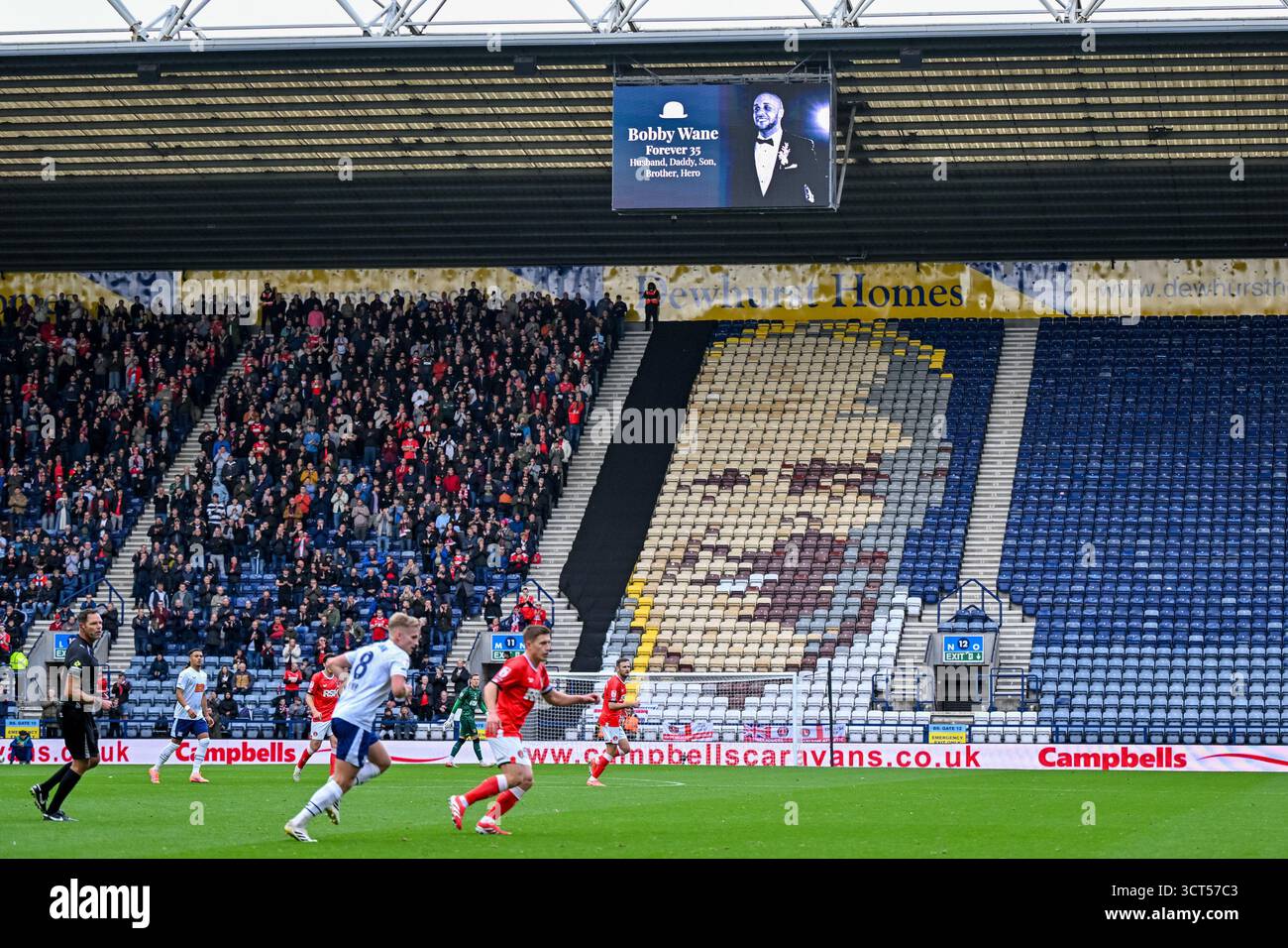 Preston, UK. 04th Oct, 2025. Tribute to Bobby Wane during the Sky Bet ...