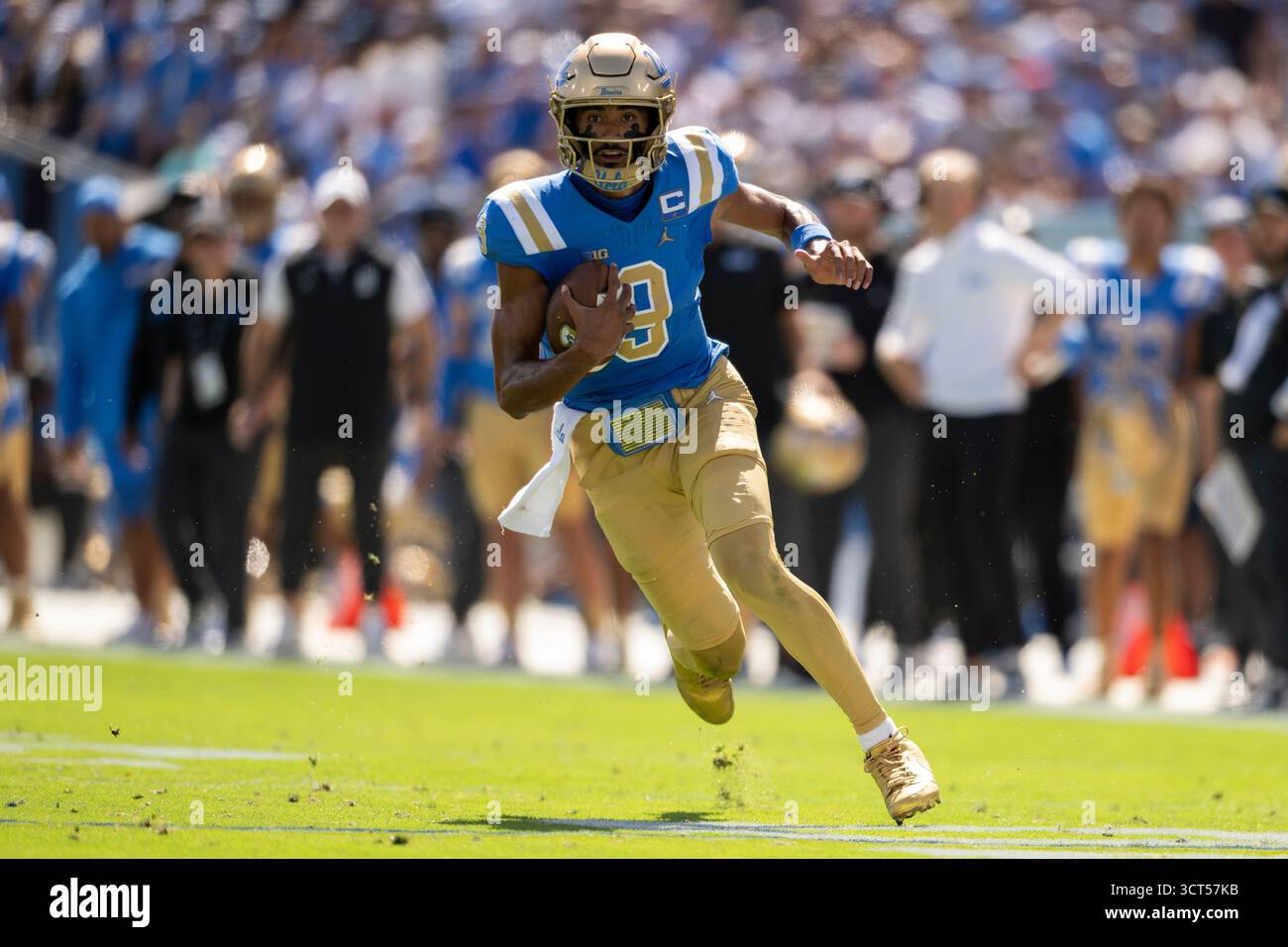 UCLA quarterback Nico Iamaleava (9) runs with the ball during an NCAA ...