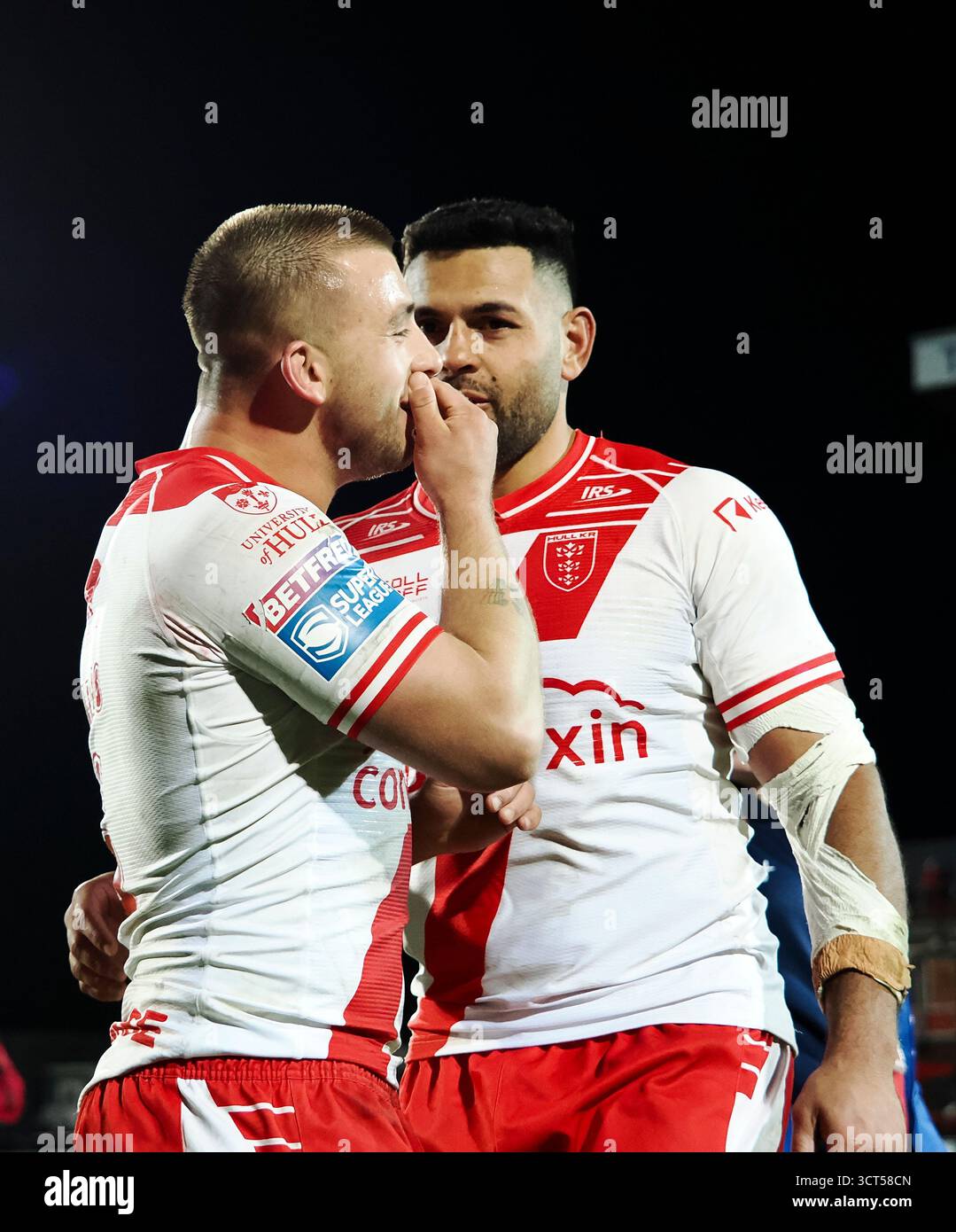 Hull, United Kingdom . 4 October, 2025. Pictured left to right, Mikey ...