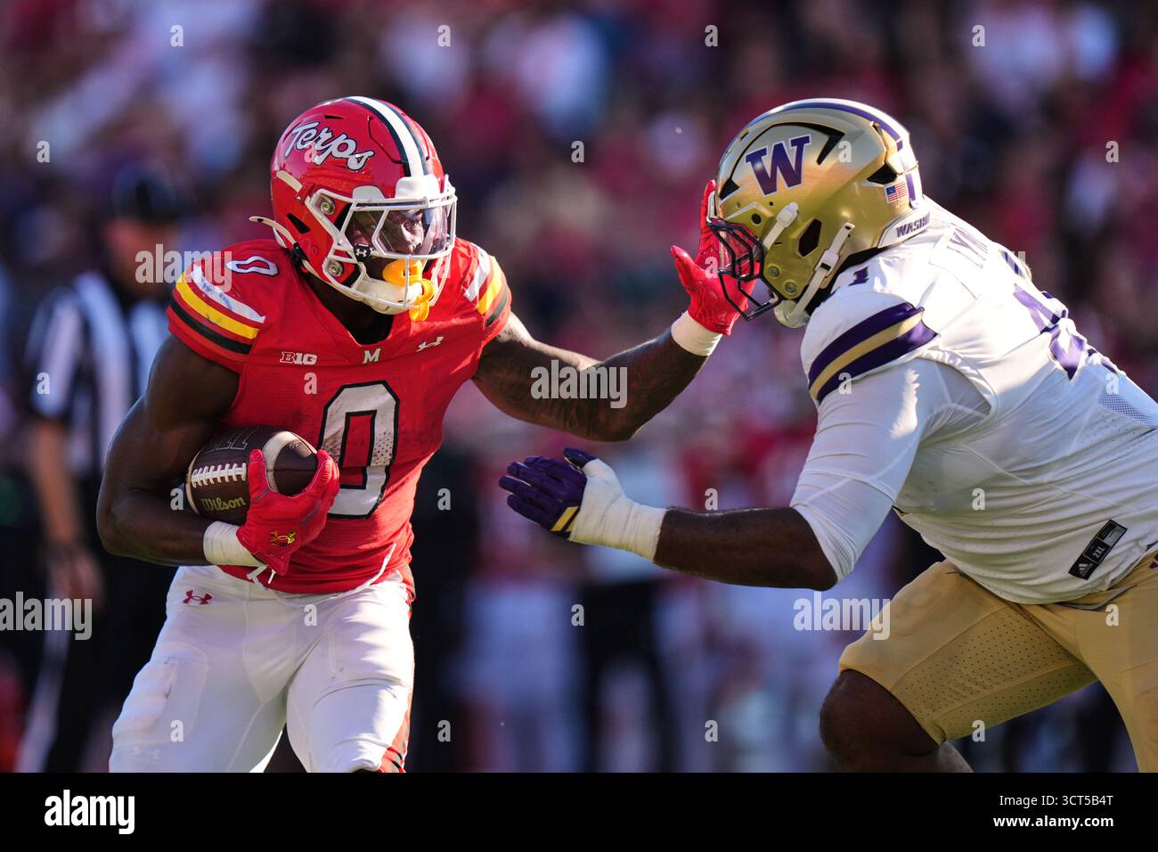 Maryland running back Dejuan Williams (0) runs against Washington ...