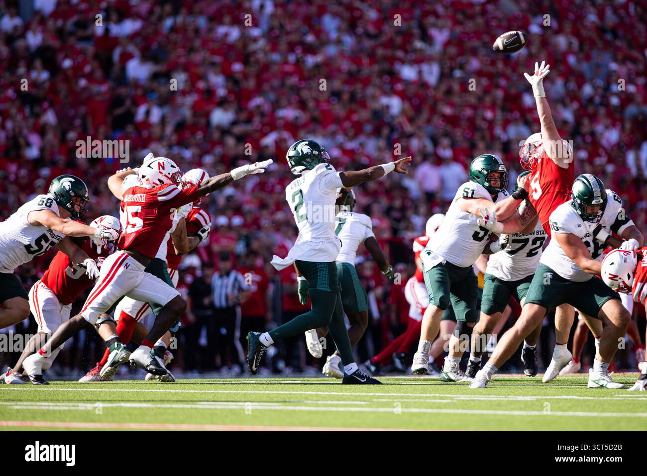 LINCOLN, NE - OCTOBER 04: Nebraska defensive lineman Riley Van Poppel ...