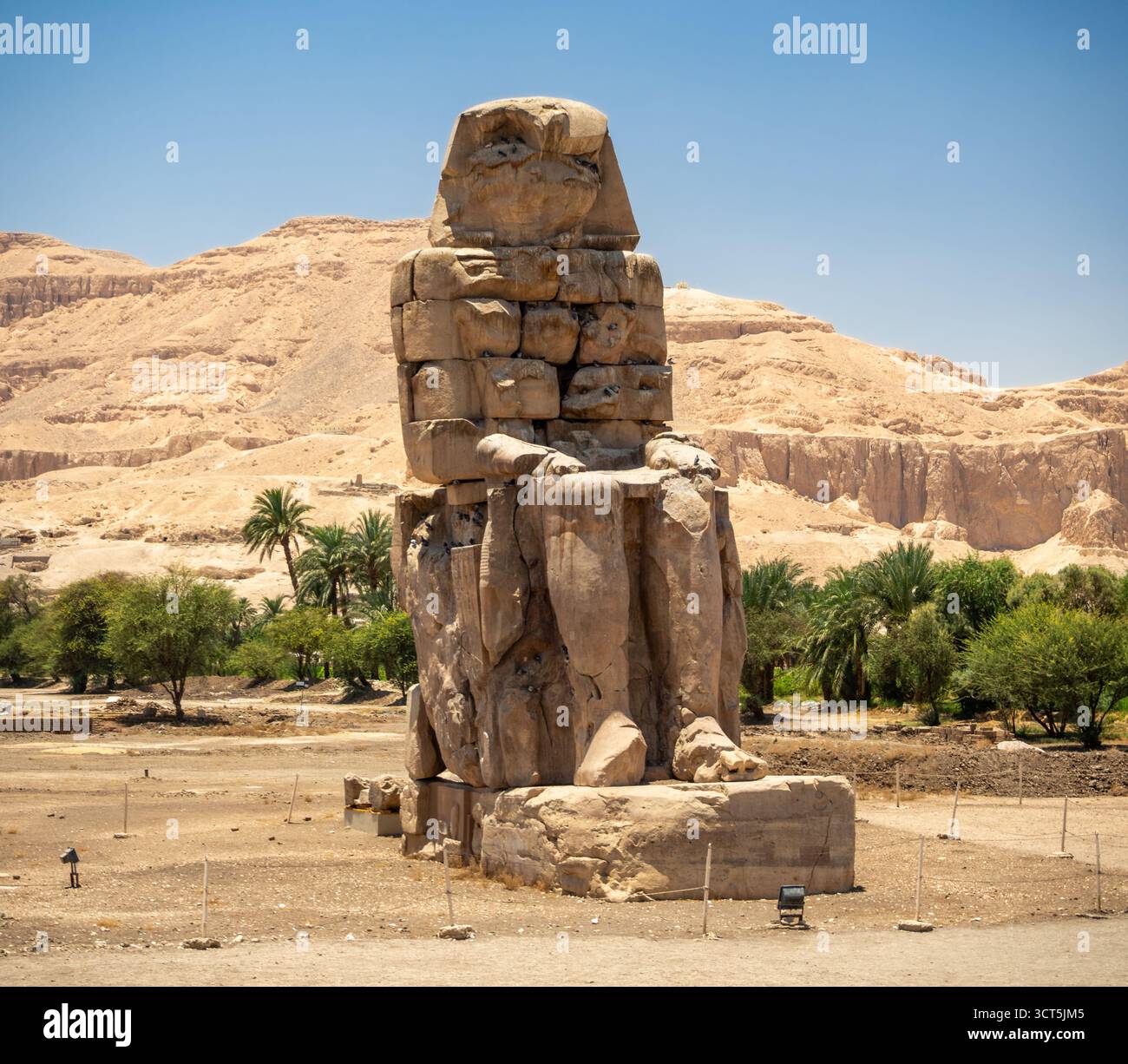 LUXOR, EGYPT: The Colossi of Memnon, two massive stone statues of ...