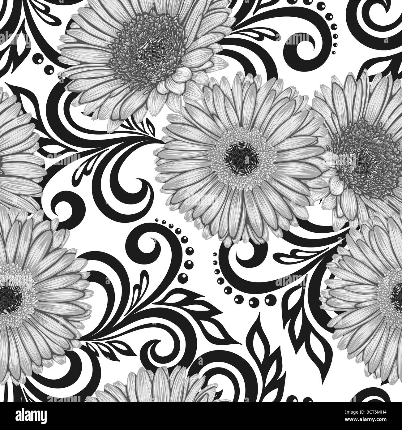 Beautiful background with gerbera flower Stock Vector Image & Art - Alamy