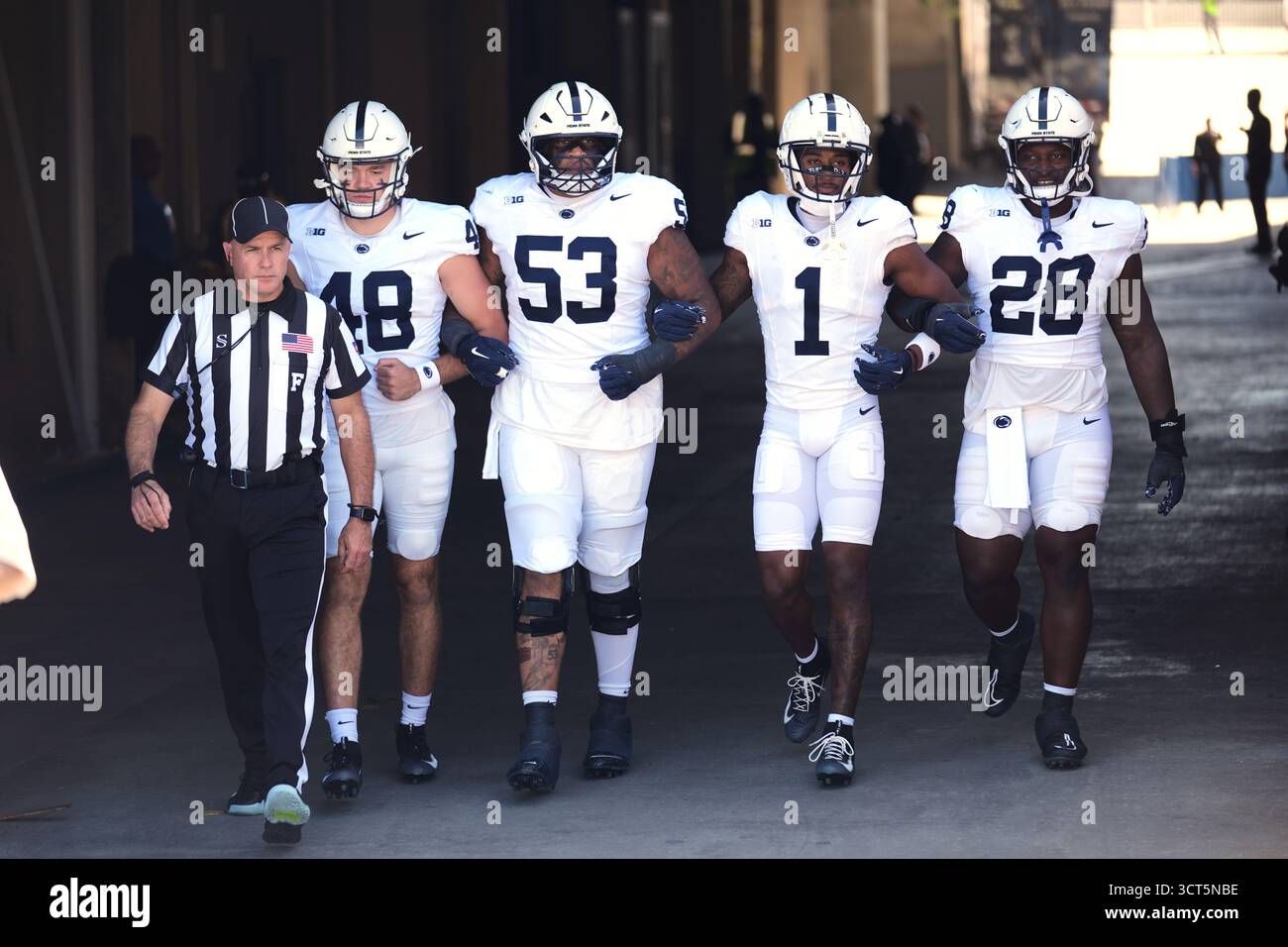 Penn State players enter there field before an NCAA college football ...