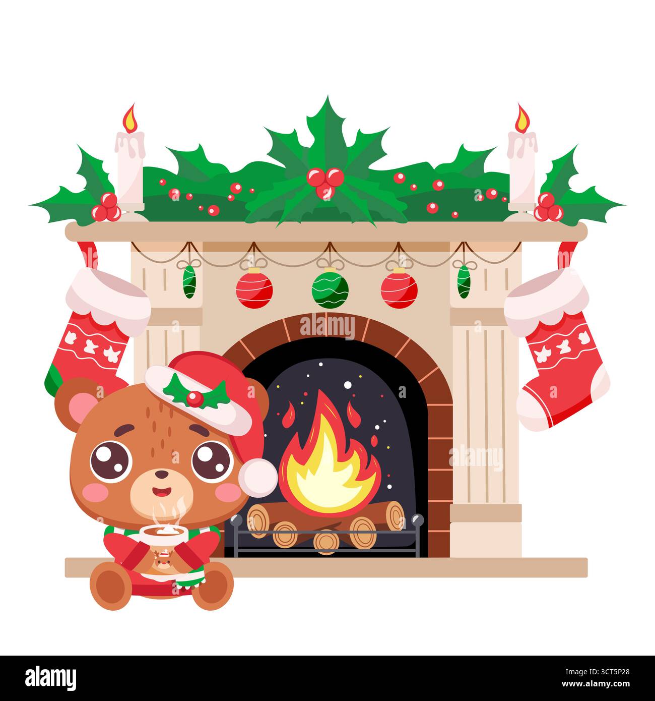 Collection christmas ornaments gift Stock Vector Images - Alamy