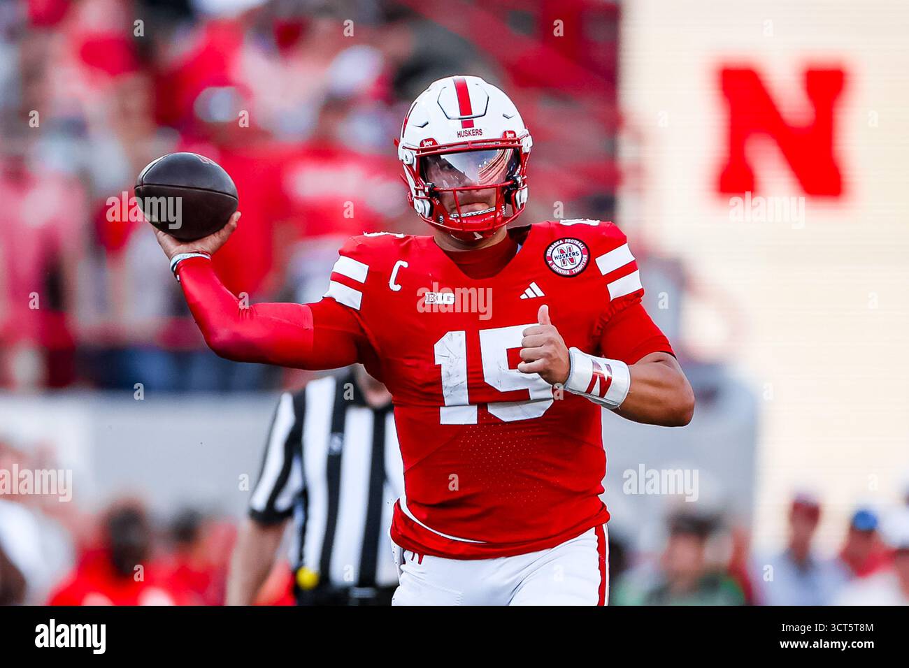 October 04, 2025 Lincoln, NE. U.S. - Nebraska Cornhuskers quarterback ...