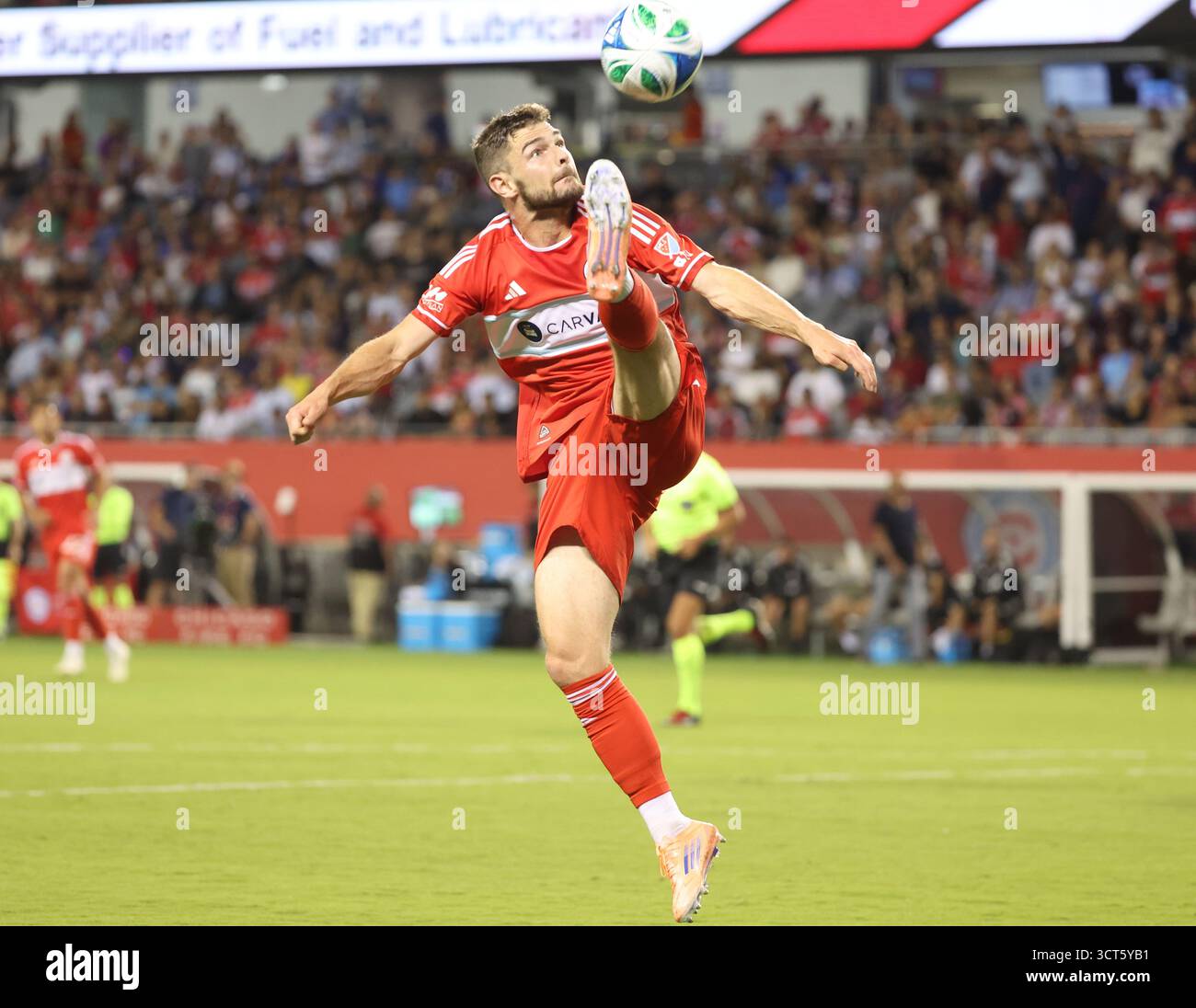 Chicago Fire forward Hugo Cuypers kicks the ball in bounds during the ...