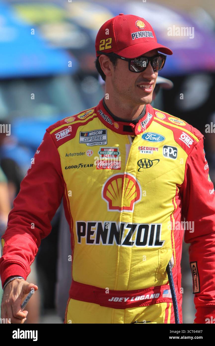 CHARLOTTE, NC - OCTOBER 04: Joey Logano (#22 Team Penske Shell Pennzoil ...