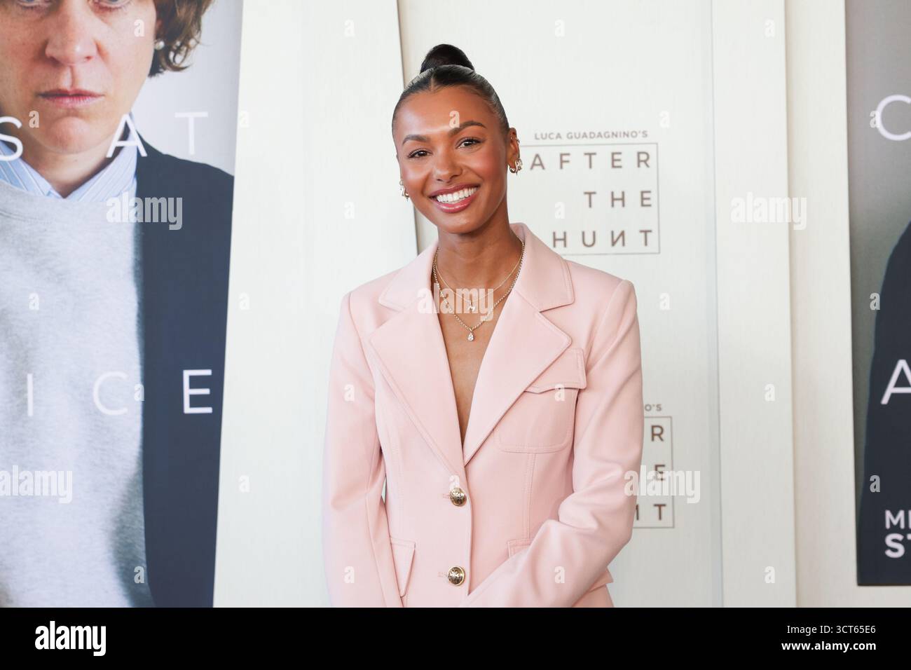 Malika Andrews arrives at the premiere of "After the Hunt" on Saturday ...