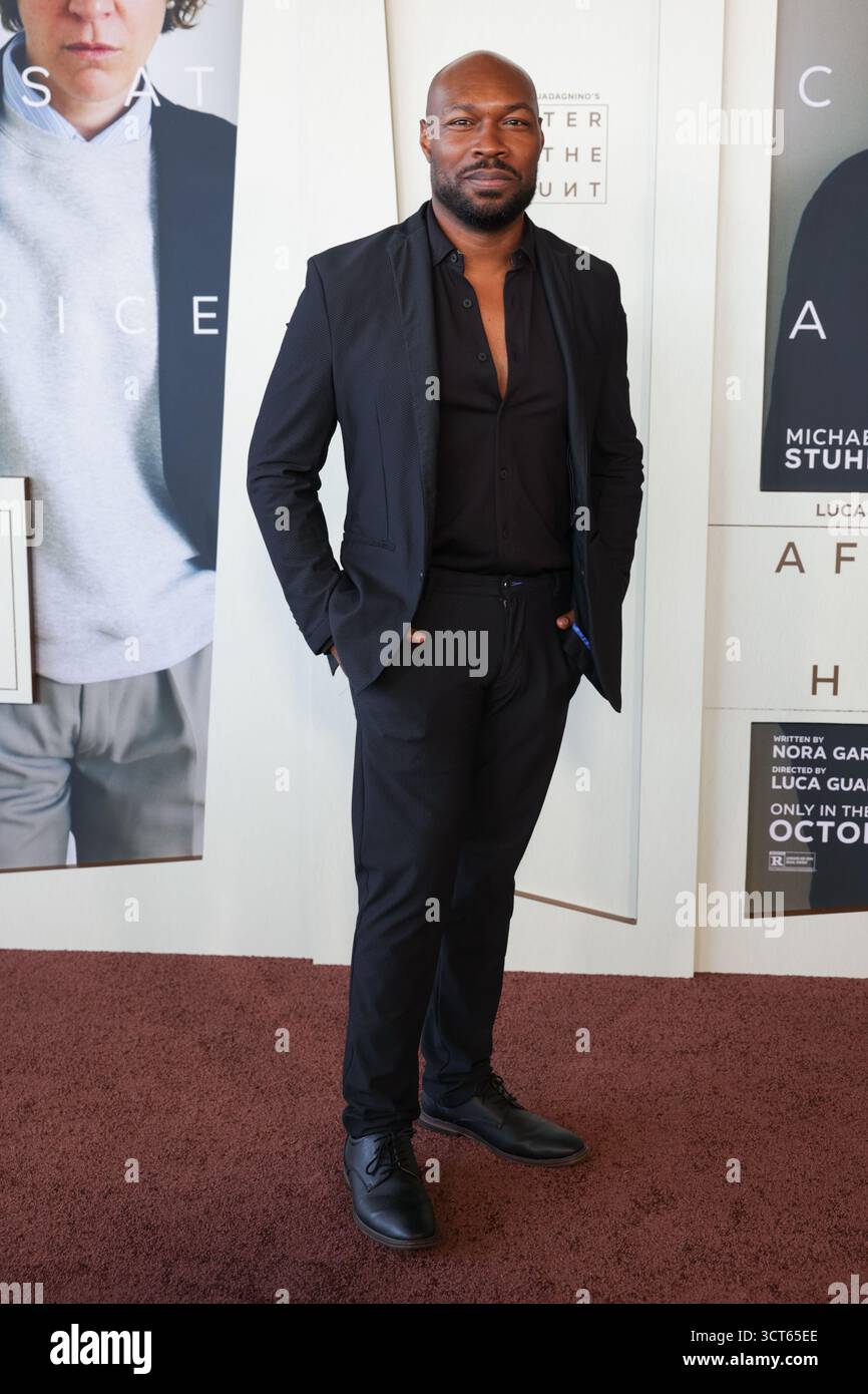 CJ Johnson Jr. arrives at the premiere of "After the Hunt" on Saturday ...