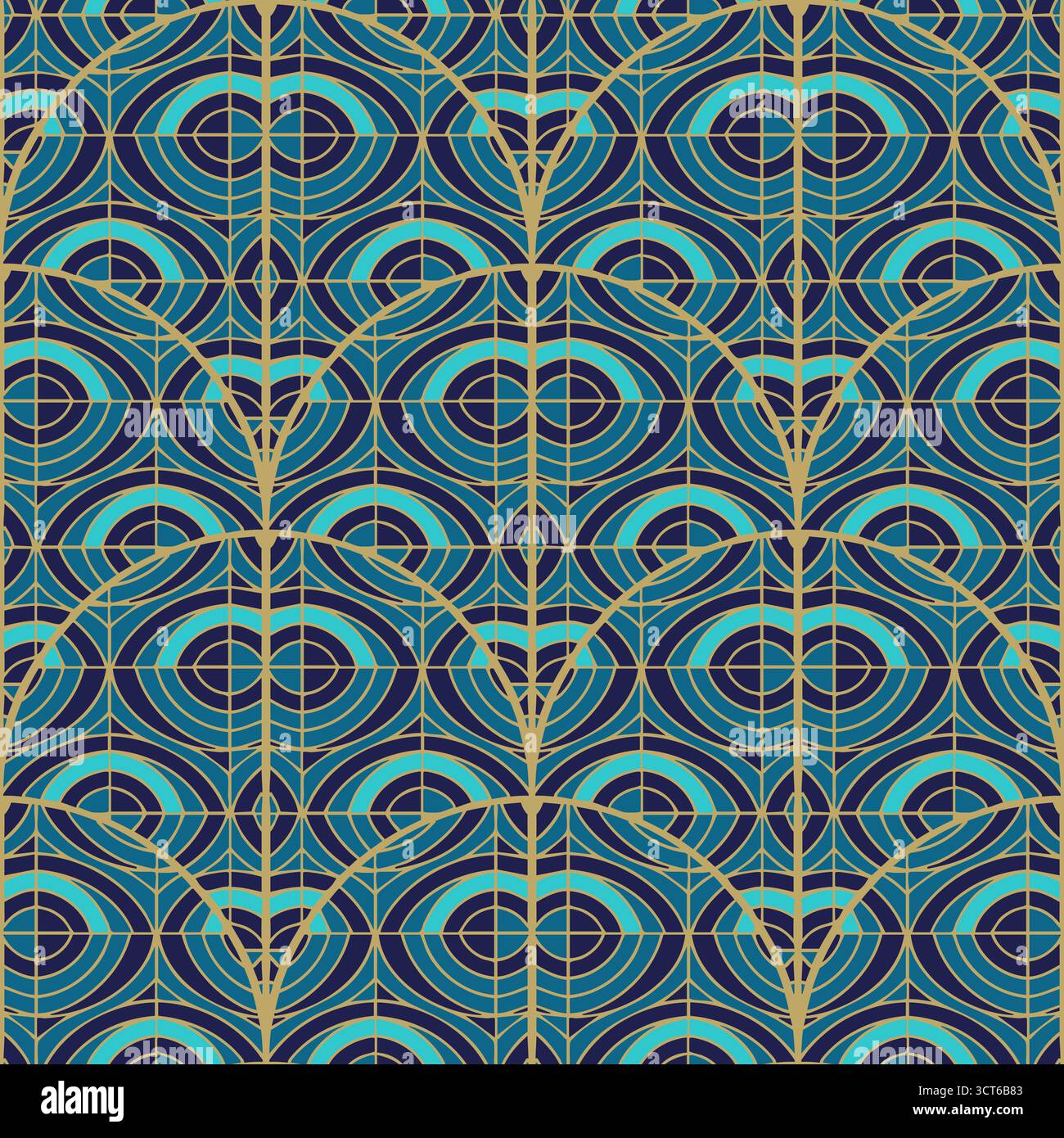 Blue art deco Stock Vector Images - Alamy