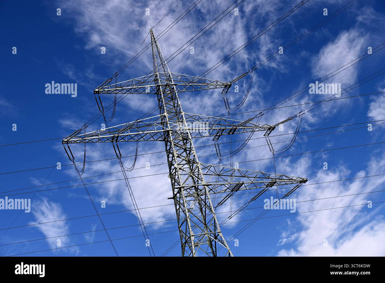 Netzausbau der deutschen Stromnetze,Stromtrassen,Ausbau . Strommasten ...