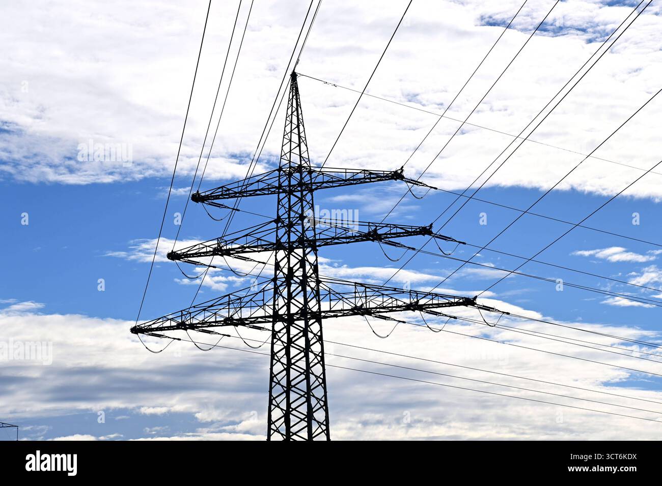 Netzausbau der deutschen Stromnetze,Stromtrassen,Ausbau . Strommasten ...