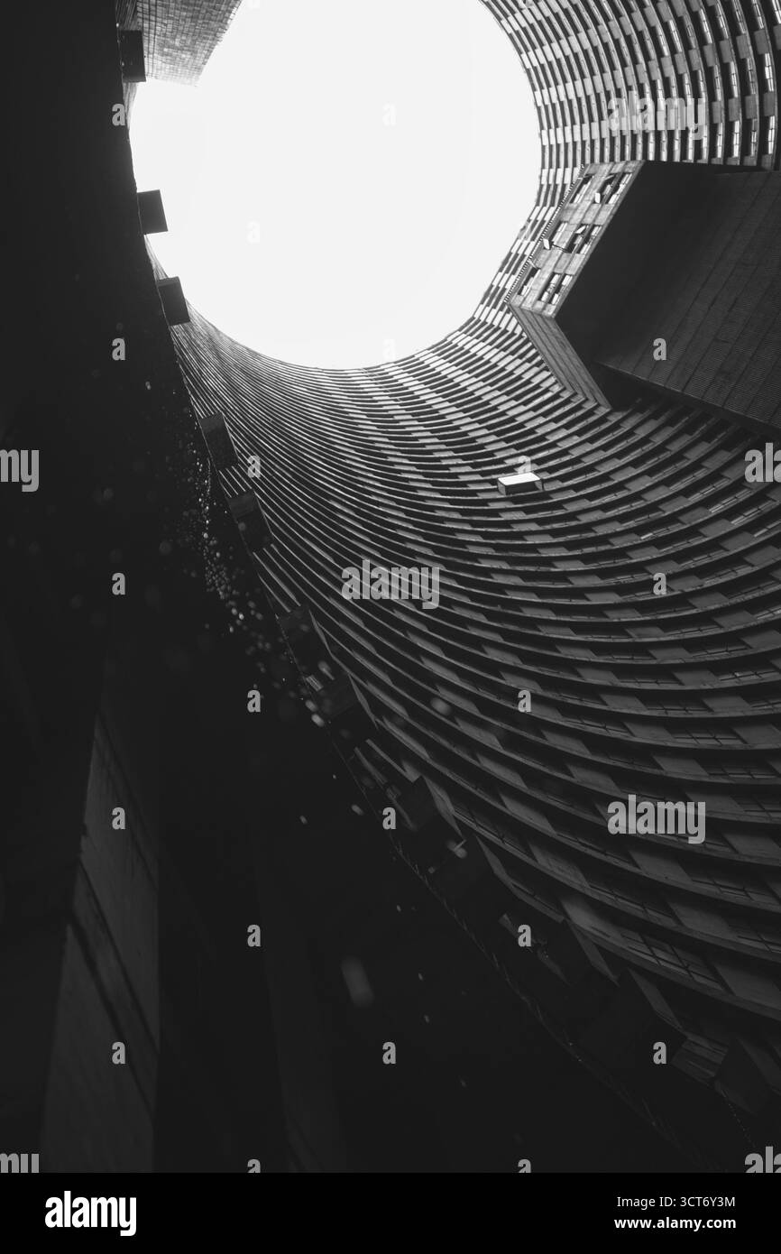 Architecture, interior view of the Ponte Tower in Johannesburg, South ...