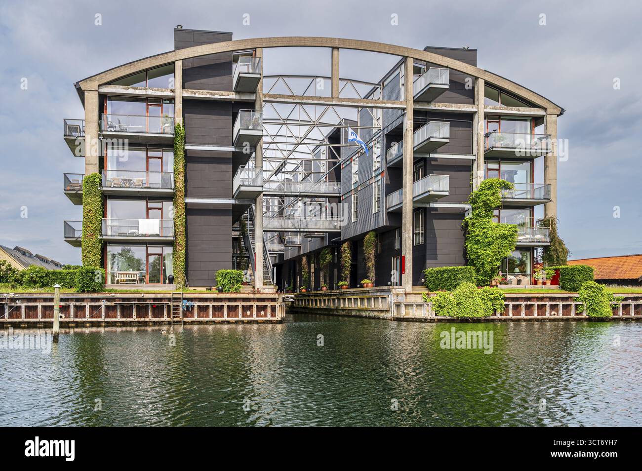Modern, industrial residential development with striking architecture ...