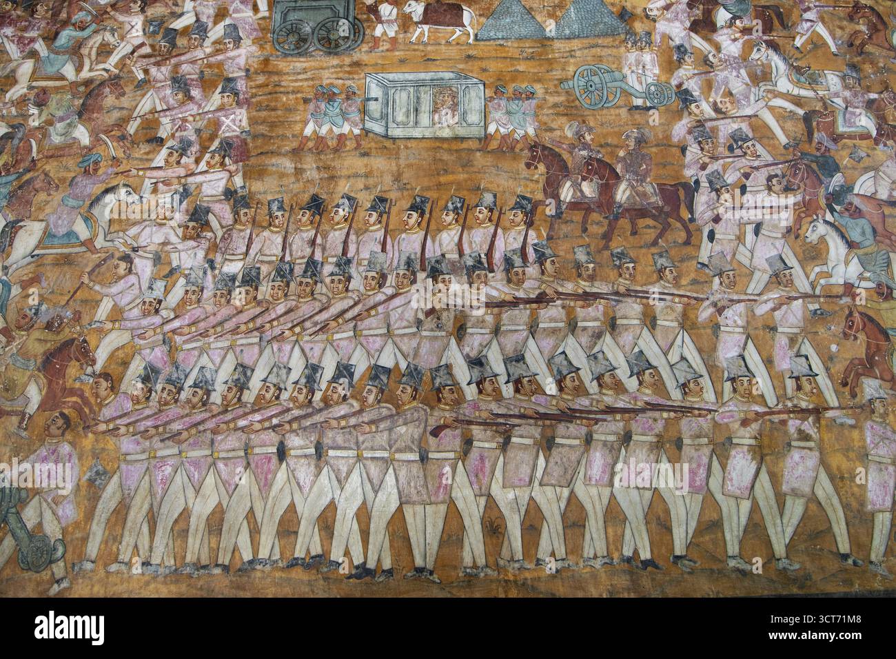 Mural painting in the Daria Daulat Bagh or Tipu Sultan's Summer Palace ...