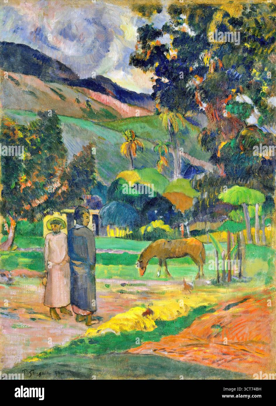 Tahitian Landscape, 1892 by Paul Gauguin Stock Vector Image & Art - Alamy