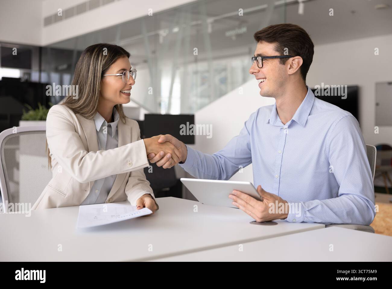 Couple successful latin business partners hi-res stock photography and ...