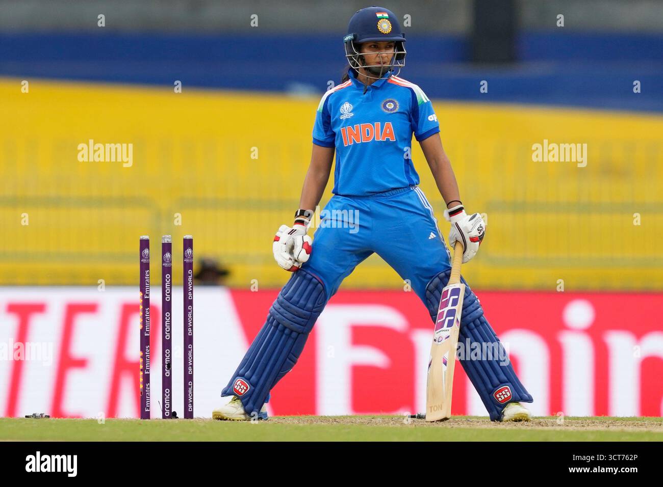 India's Pratika Rawal looks on after being bowled out during the ICC ...