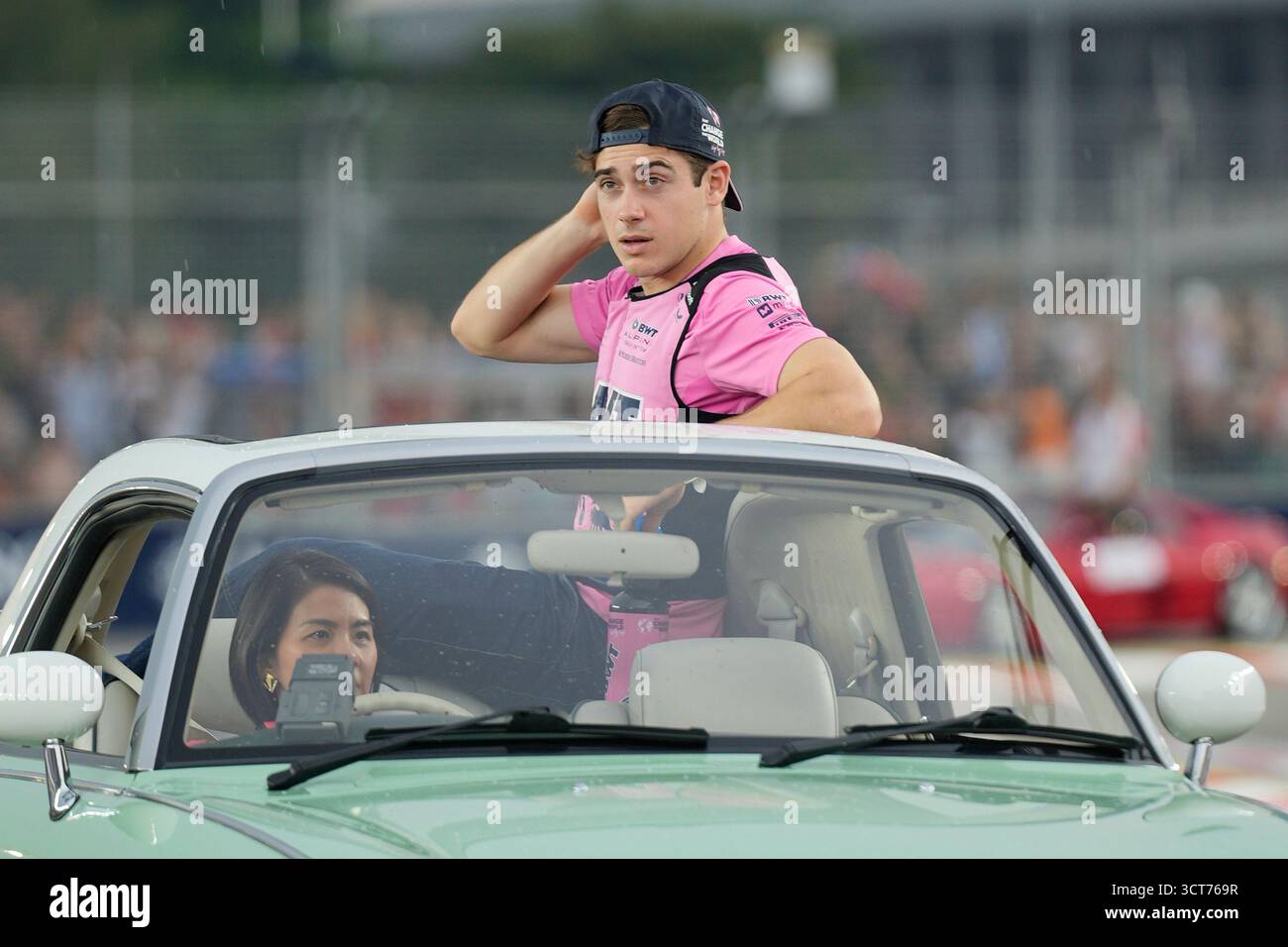 Alpine driver Franco Colapinto of Argentina takes part in the drivers ...