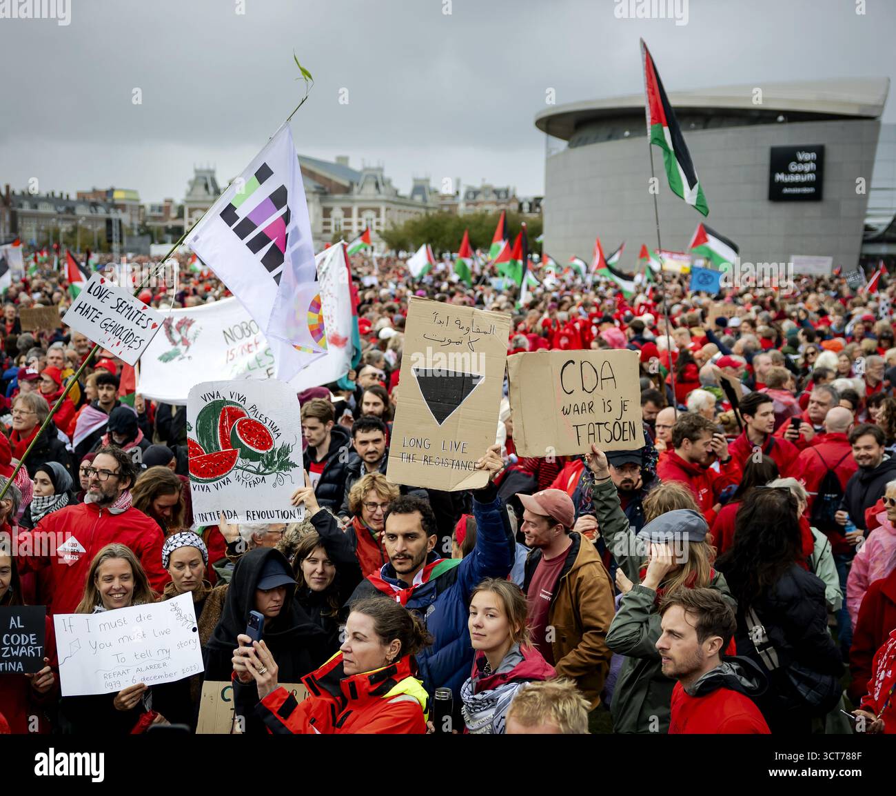 AMSTERDAM – Protesters are gathering at Museumplein for a Red Line ...