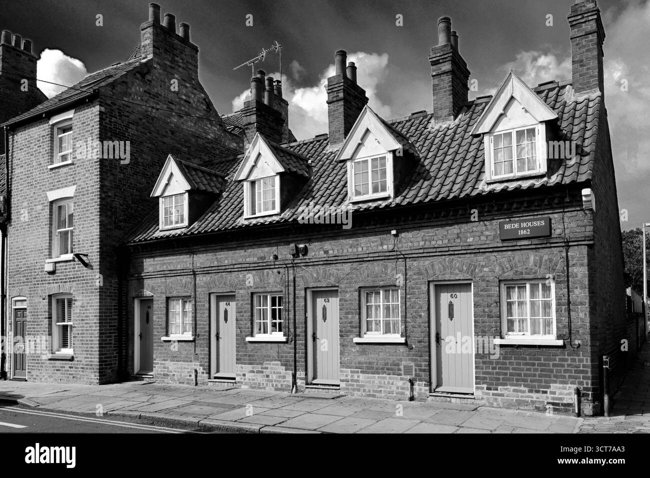The Bede Houses on Lairgate, Beverley town, East Riding of Yorkshire ...