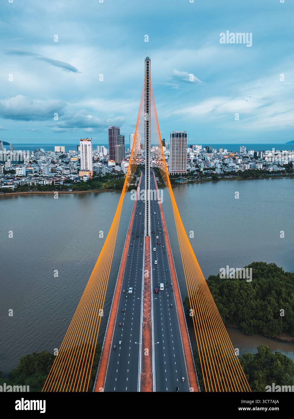 Symmetric modern cable stayed hi-res stock photography and images - Alamy