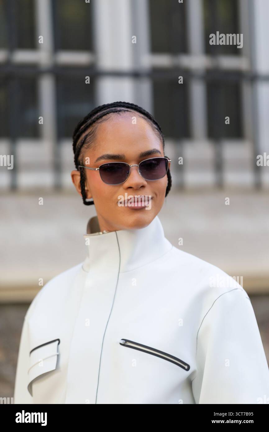 Yasmin Finney at the Lacoste Show during Paris Fashion Week Womenswear ...