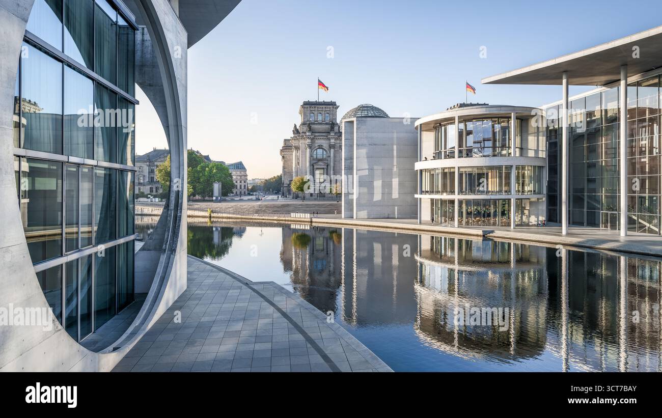 The german government district during sunrise, berlin Stock Photo - Alamy