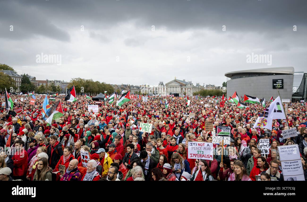 AMSTERDAM – Protesters are gathering at Museumplein for a Red Line ...