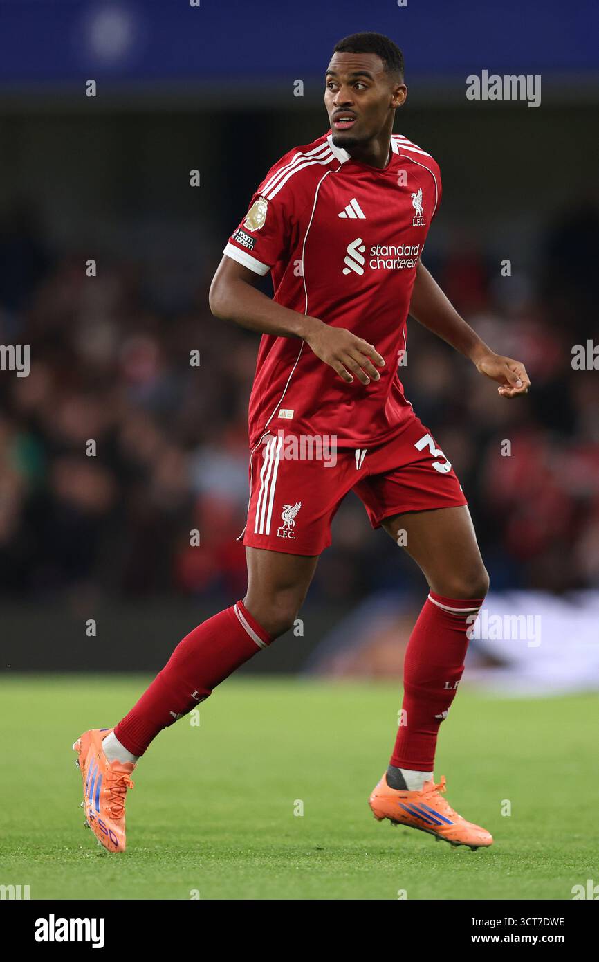 London, England, 4th October 2025. Ryan Gravenberch of Liverpool during ...