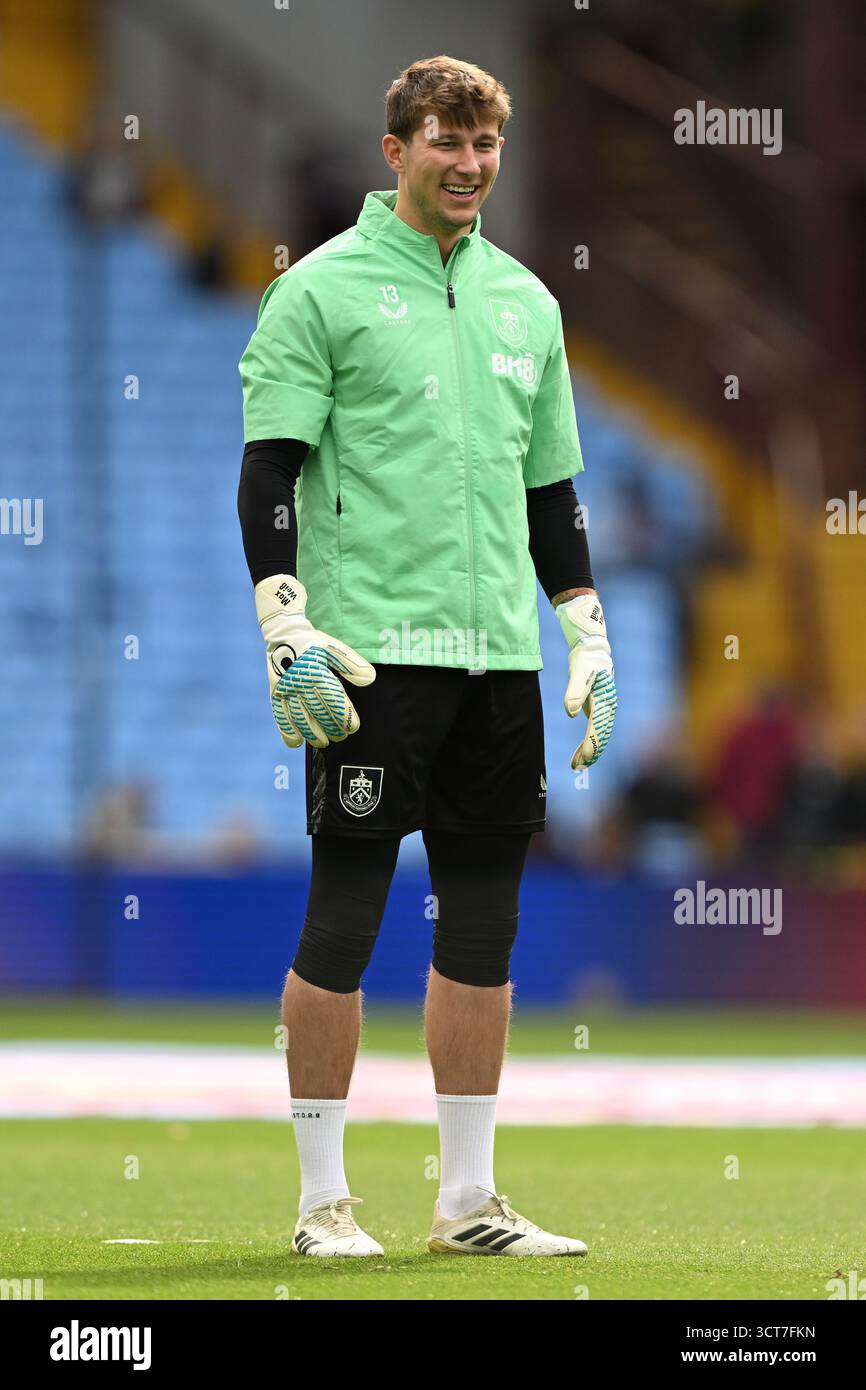 Burnley goalkeeper Max Weiss warms up during the Premier League match ...
