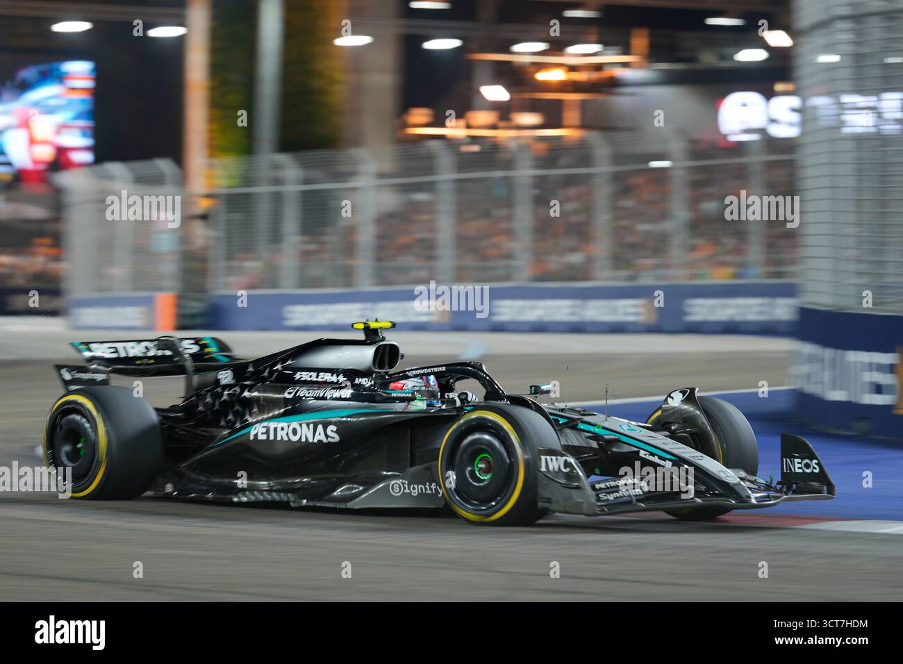 Mercedes driver Andrea Kimi Antonelli of Italy steers his car during ...