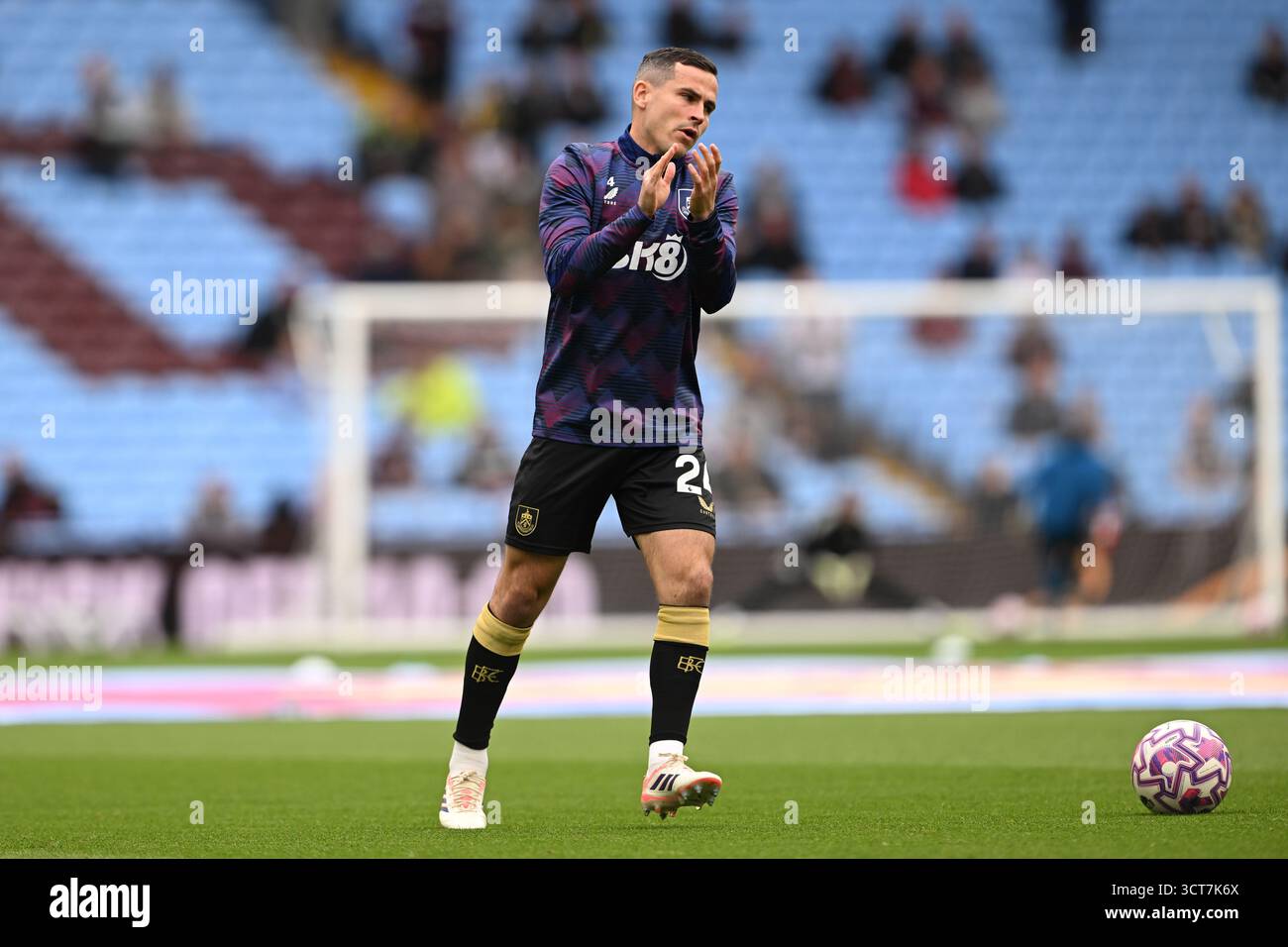 Burnley’s Josh Cullen during the Premier League match at Villa Park ...