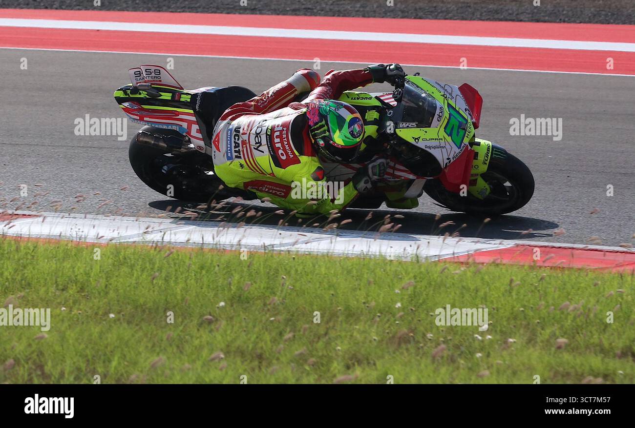 Lombok, Indonesia. 5th Oct, 2025. Pertamina Enduro VR46 Racing Team's ...