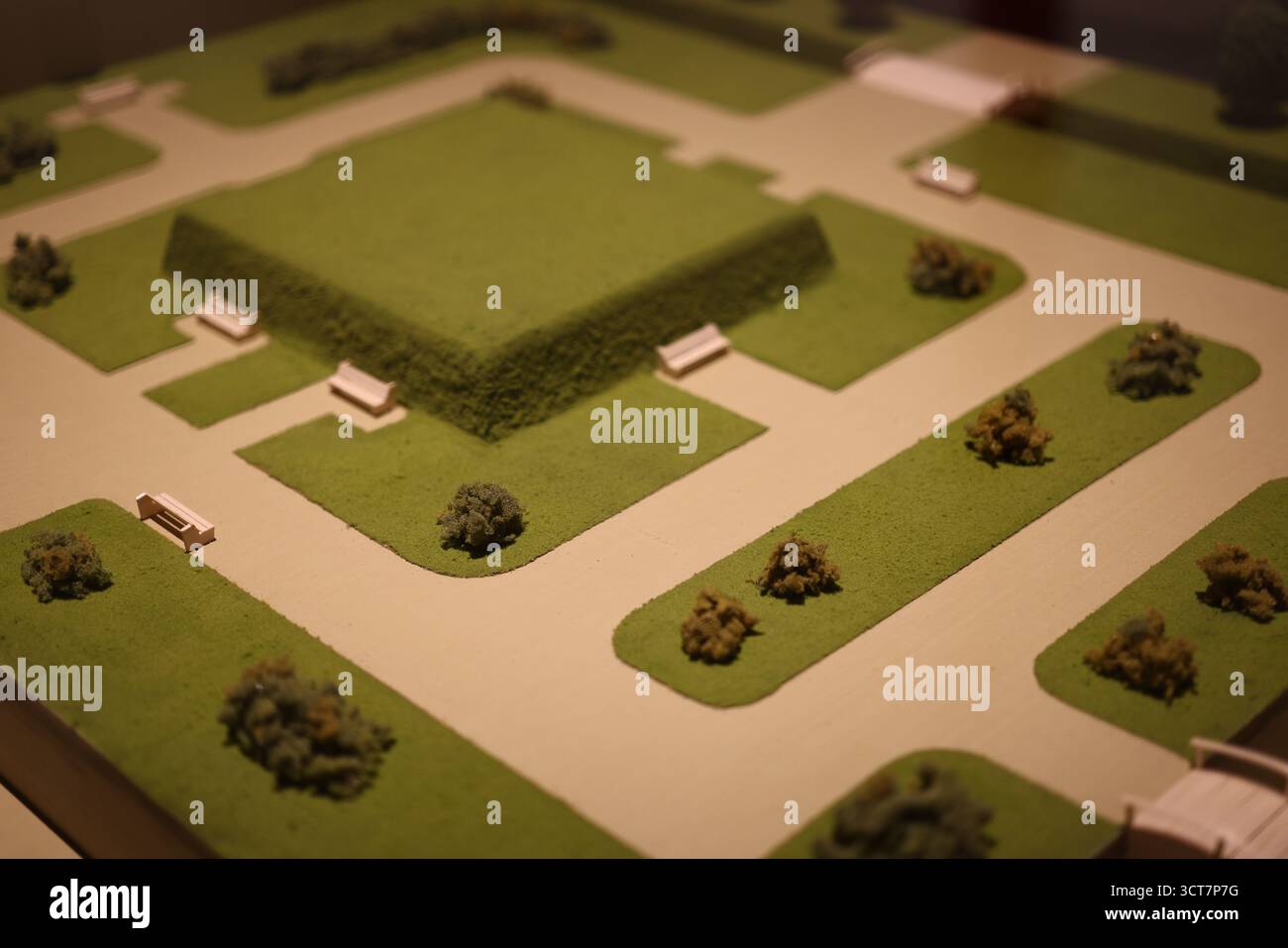 Architectural Model Demonstrating a Detailed Design of a Green Park ...