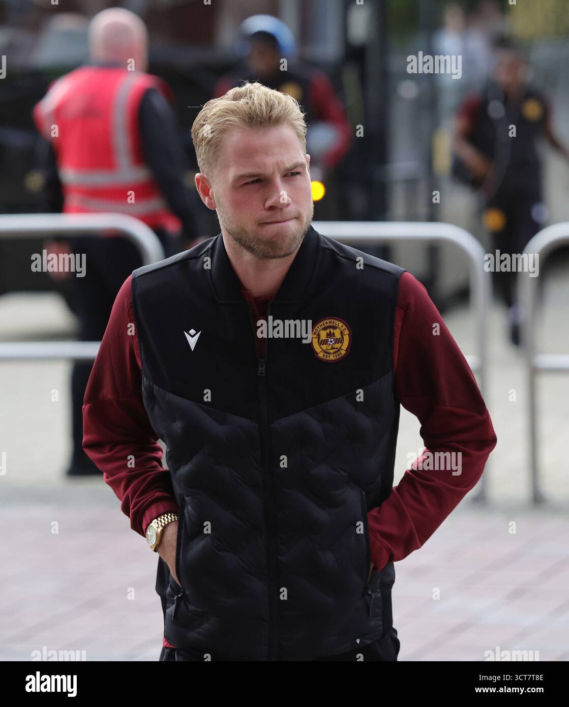 Motherwell's Stephen Welsh arriving for the William Hill Premiership ...