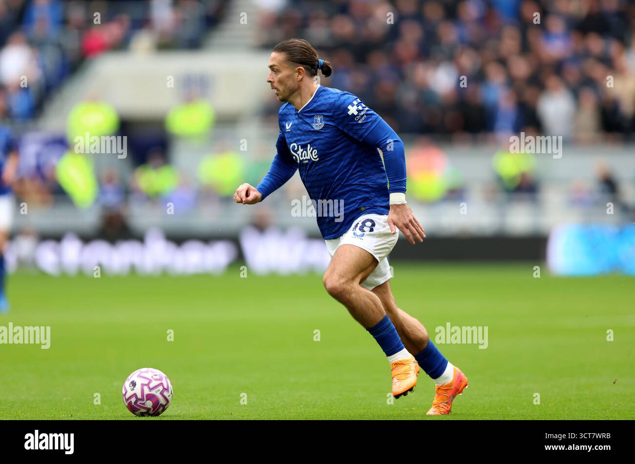 Everton's Jack Grealish during the Premier League match at the Hill ...