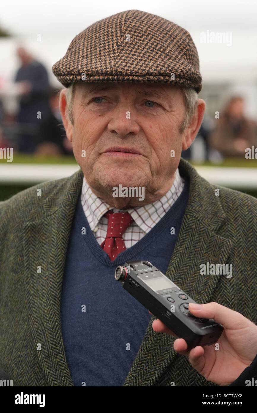 Trainer Joe Murphy is interviewed after his horse Grey Leader won the ...
