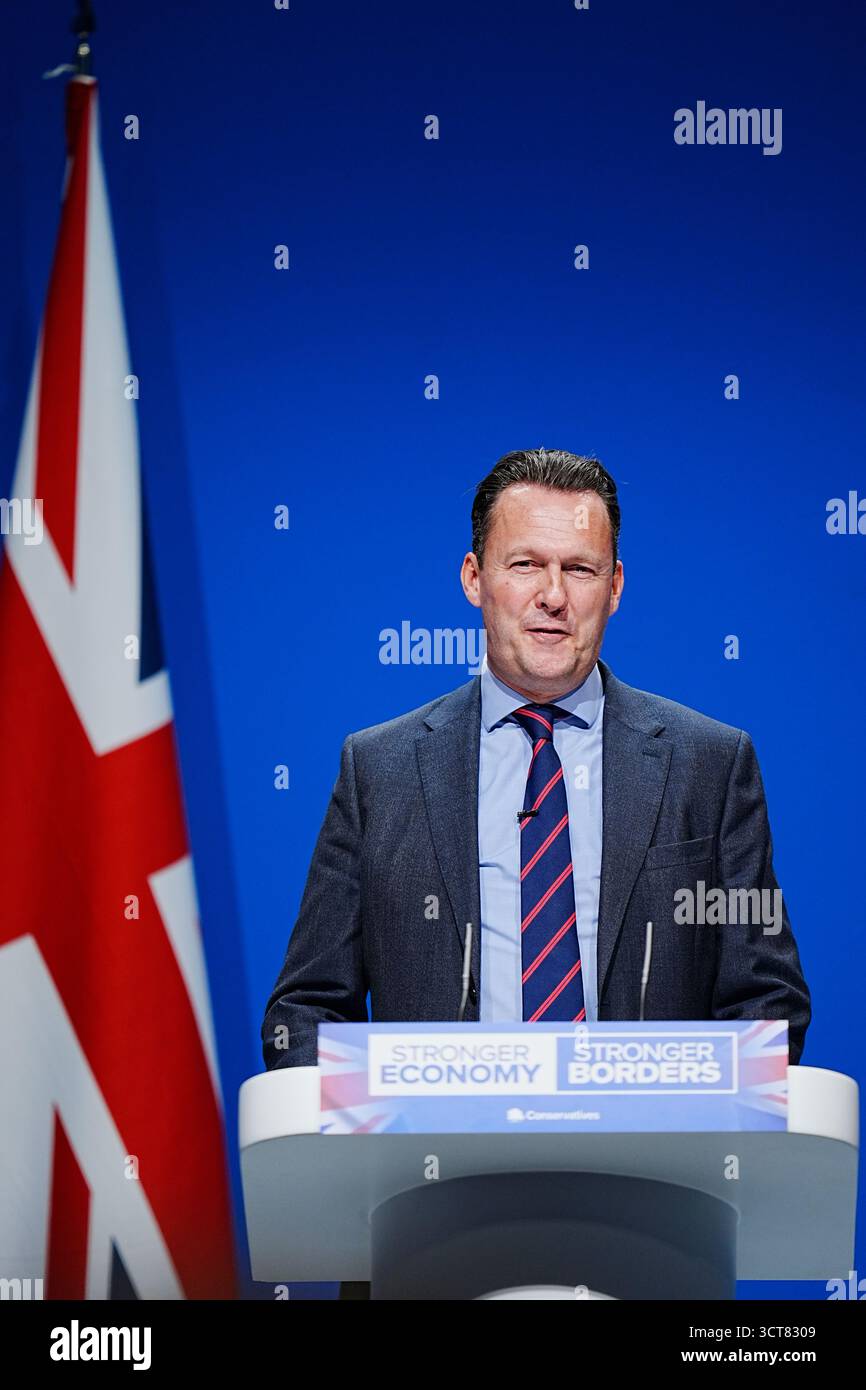 Scottish Conservative leader Russell Findlay MSP, speaks during the ...