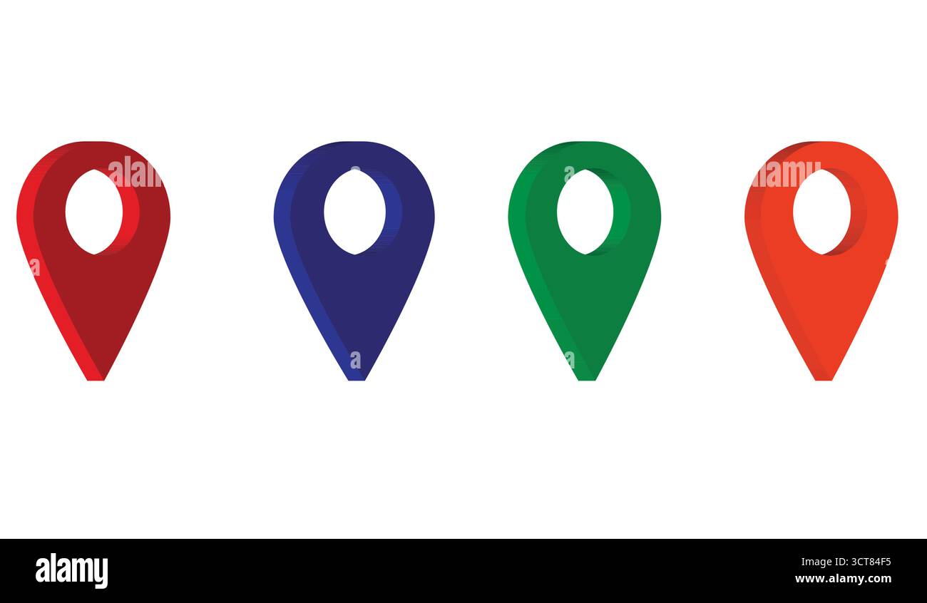 olorful 3d Map Location Pins Set – GPS Navigation and Place Marker ...