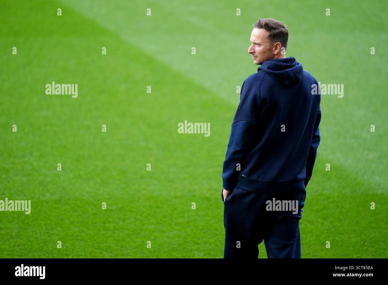 Manchester City assistant manager Pepijn Lijnders on the pitch ahead of ...