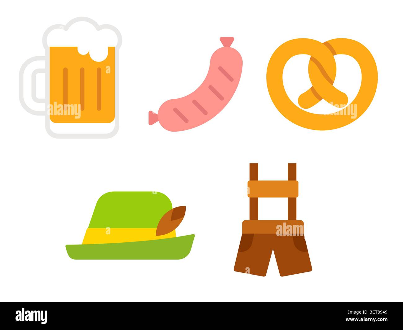 Bratwurst and beer Stock Vector Images - Alamy