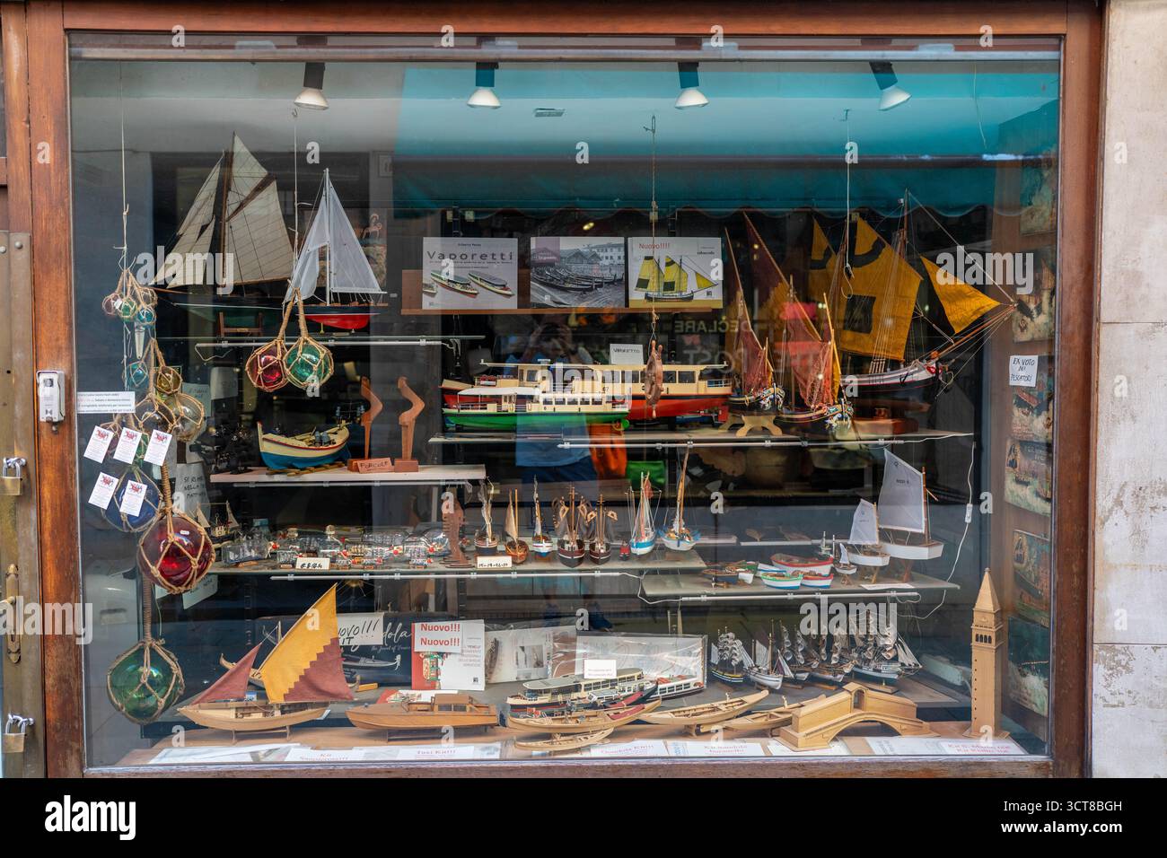 Venice Italy - September 2 2025: Storefront Window in Venice Italy with ...