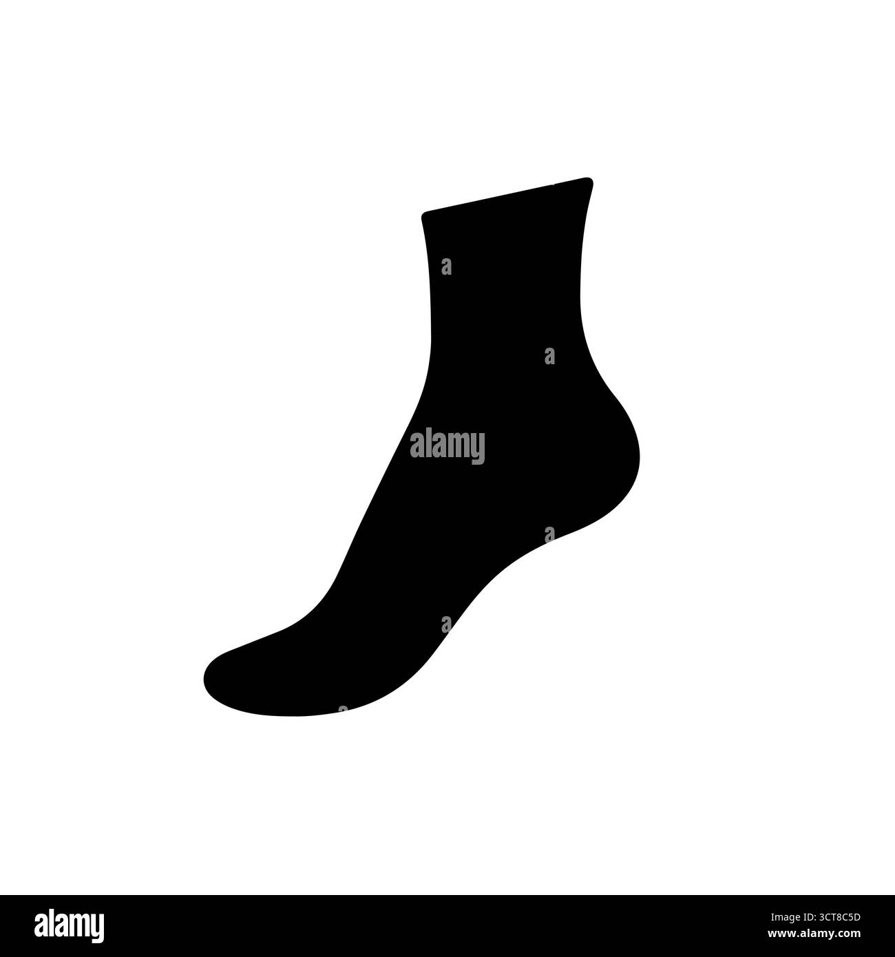 Leg icon human foot, side view vector illustration isolated black ...