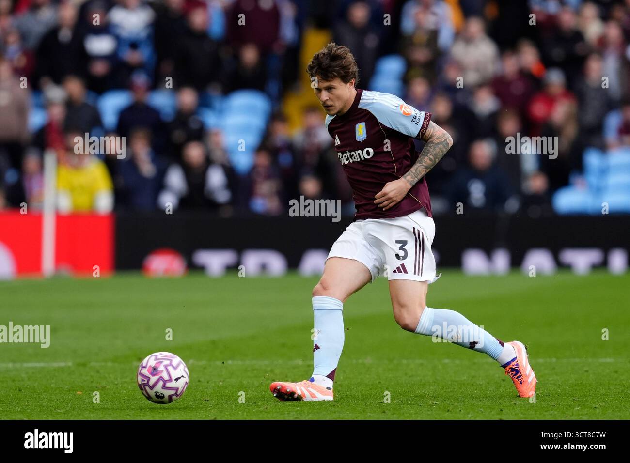 Aston Villa's Victor Lindelof during the Premier League match at Villa ...