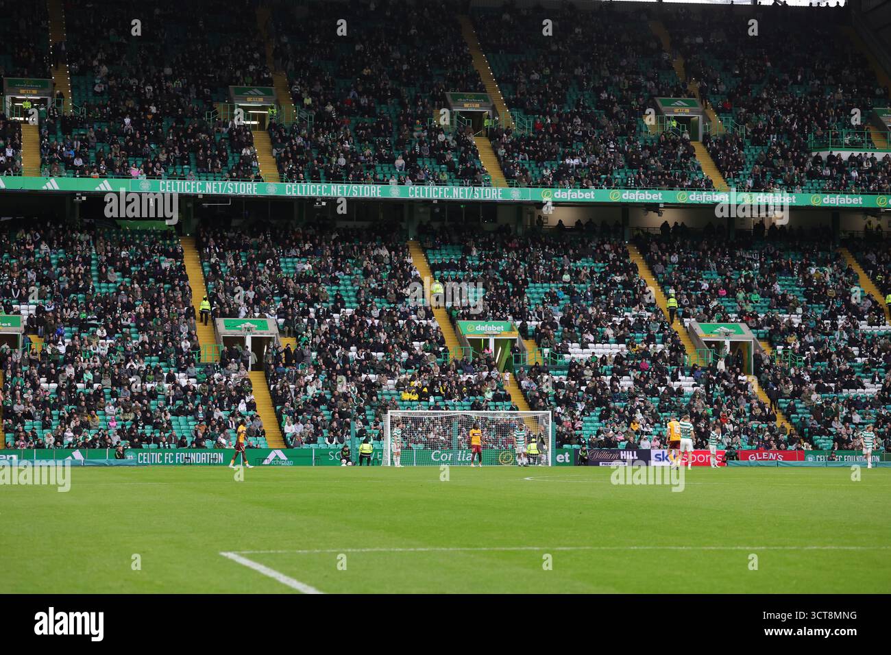Empty seats in the stands the William Hill Premiership match at Celtic ...